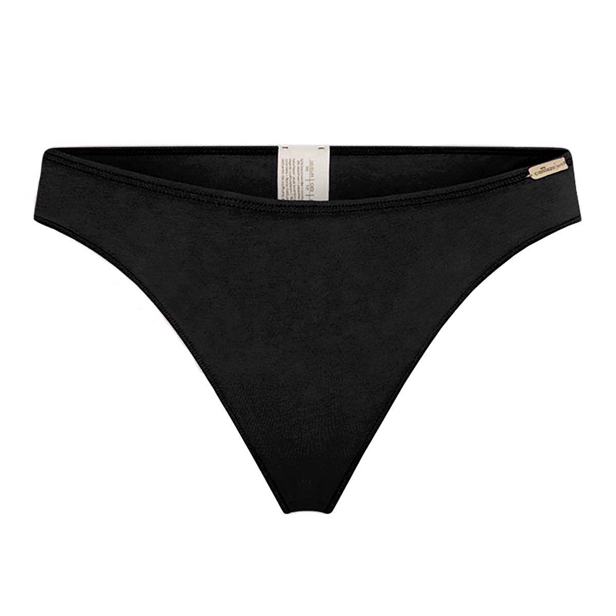 Zwarte string van biokatoen / String van Comazo