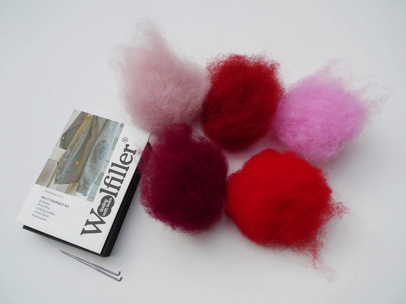 Wolvezels in rode tinten